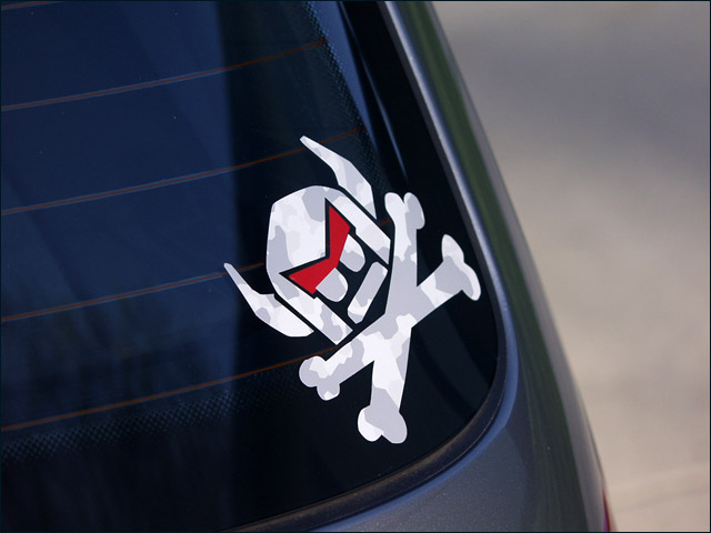 Some pics of the Angry Stickers on my car.