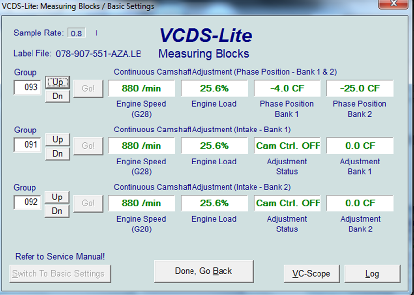 List of measuring blocks vcds - bdafabric