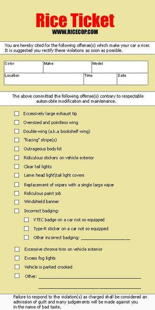 rice ticket - Audizine Photo Gallery