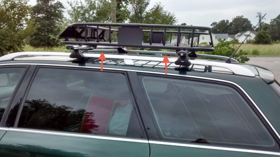 A6 Crossbar mounting points