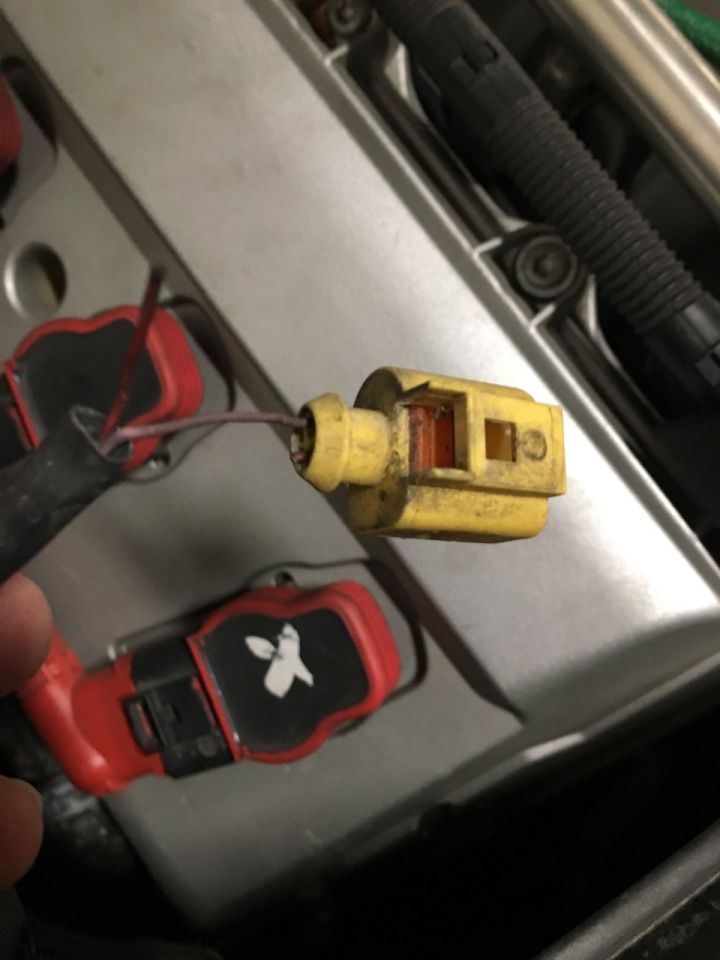 Repair front crash sensor broken wire into connector