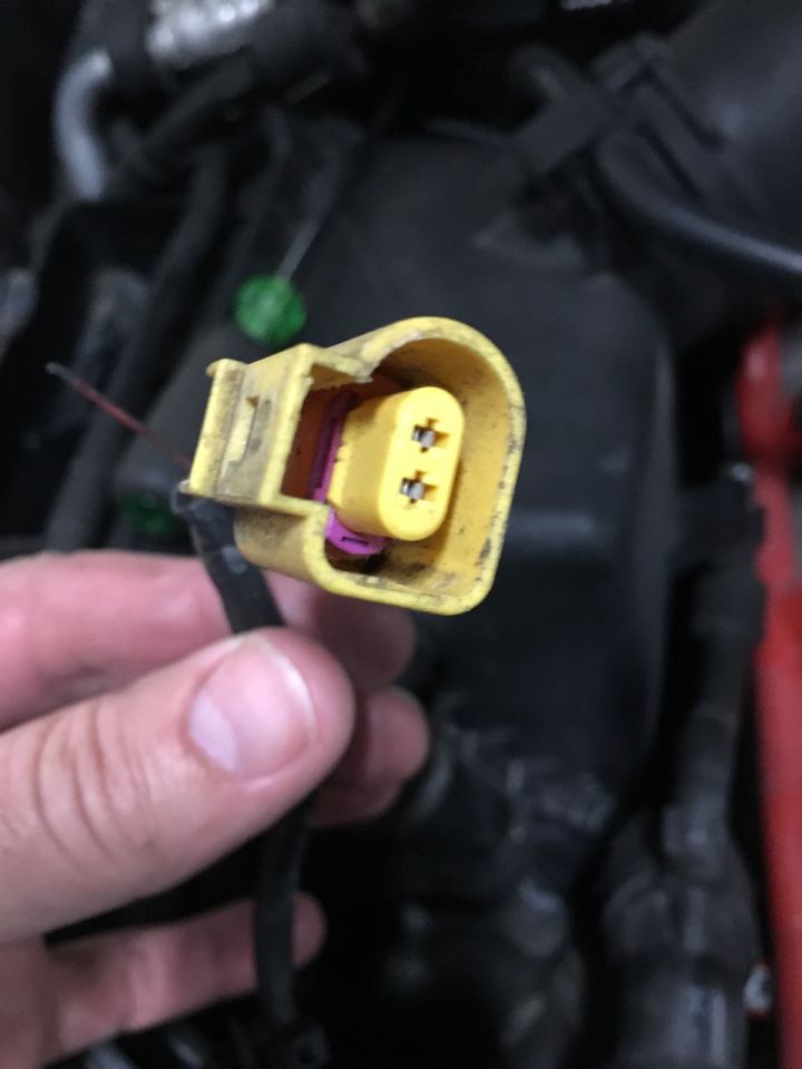 Repair front crash sensor broken wire into connector
