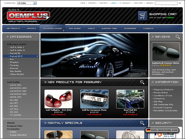 Audizine: Article Photos: OEMplus announces new URL, new website, new ...